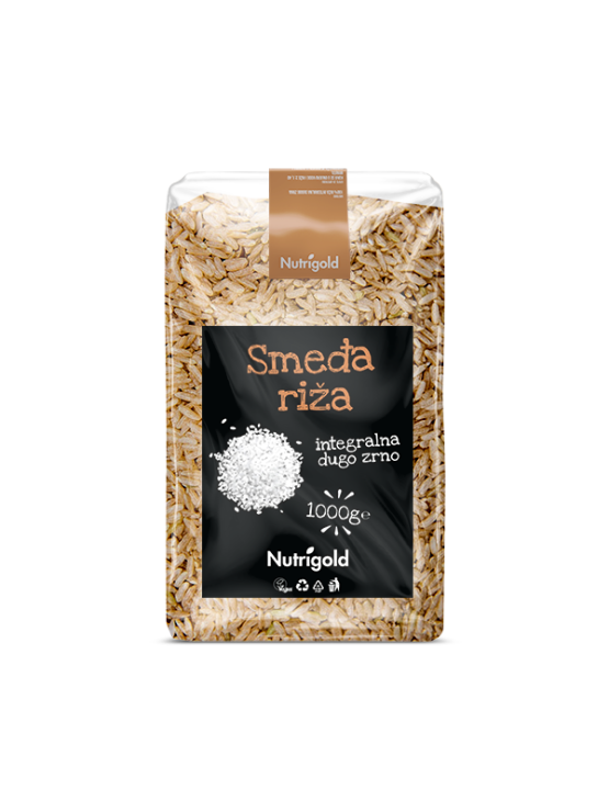 Nutrigold Long Grain Brown Rice | Whole 1kg | Healthy Food Factory