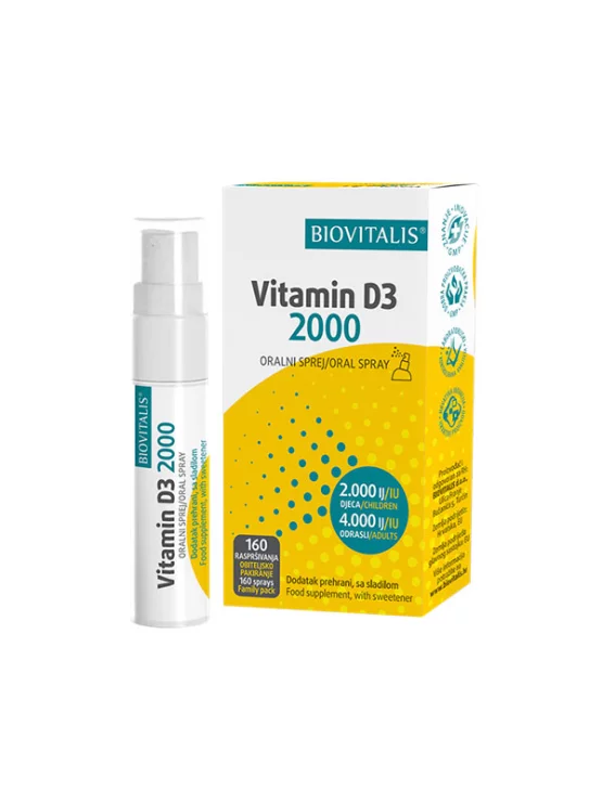 Biovitalis Vitamin D3 | Oral Spray - 20ml | Healthy Food Factory