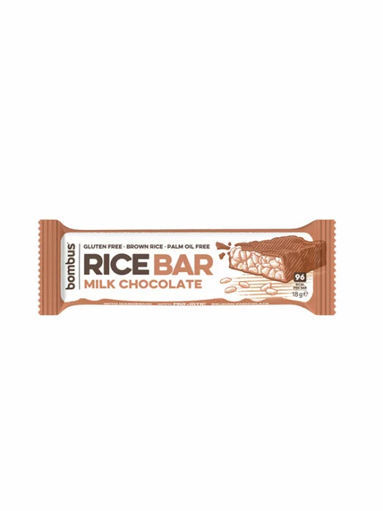 Bombus Rice Bar | Milk Chocolate 18g | Healthy Food Factory